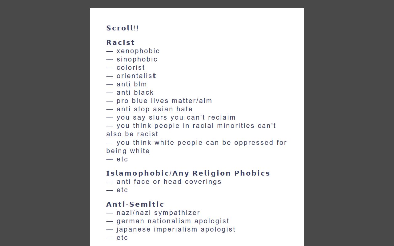 DNI LIST (BY SERR-E)